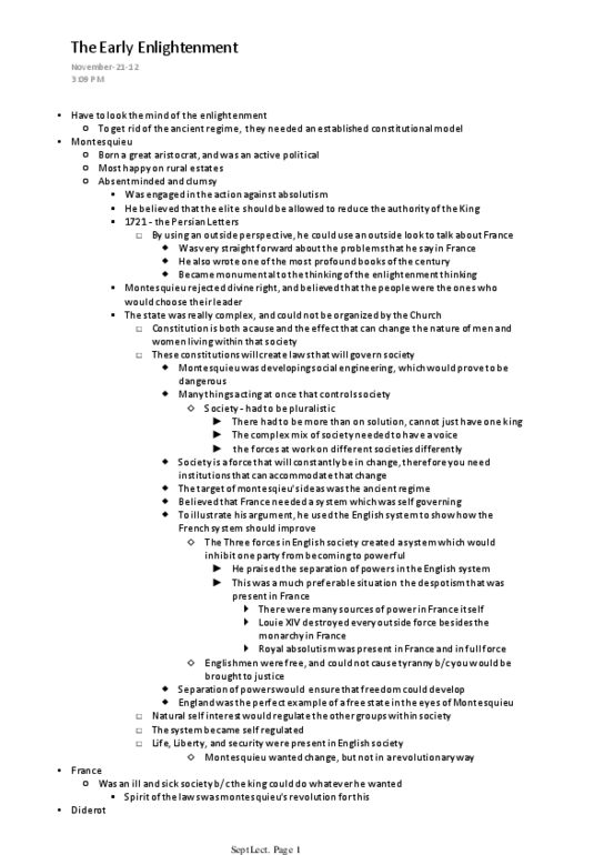 HIS109Y1 Lecture : The Early Enlightenment.pdf - OneClass