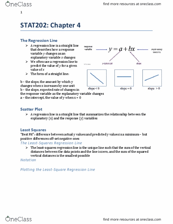 Stat202 Lecture 8 Stat202 Chapter 4 Oneclass