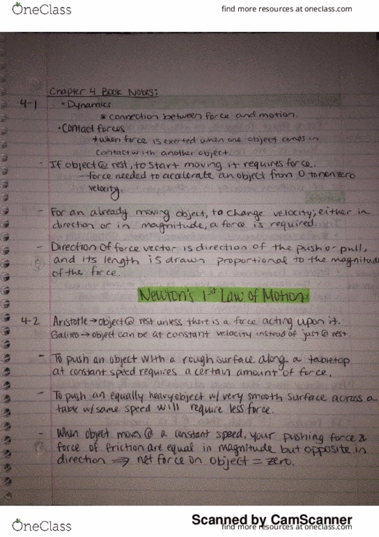 PHYS 141 Midterm: Midterm #1 Chapter 4 Guide - OneClass PHYS 141 Midterm: Midterm #1 Chapter 4 Guide - OneClass
