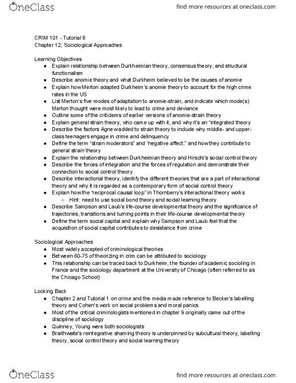 CRIM 101 Lecture Notes - Fall 2016, Lecture 8 - Relative Deprivation ... CRIM 101 Lecture Notes - Fall 2016, Lecture 8 - Relative Deprivation ...