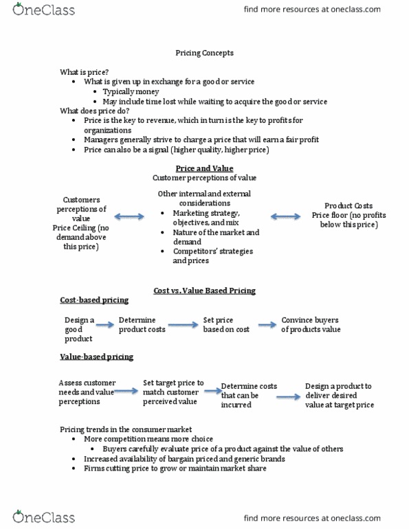 BUSI 1210 Study Guide - Fall 2017, Midterm - Direct Marketing, Price ... BUSI 1210 Study Guide - Fall 2017, Midterm - Direct Marketing, Price ...