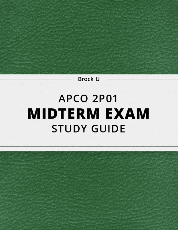 [APCO 2P01] - Midterm Exam Guide - Ultimate 48 pages long Study Guide ...