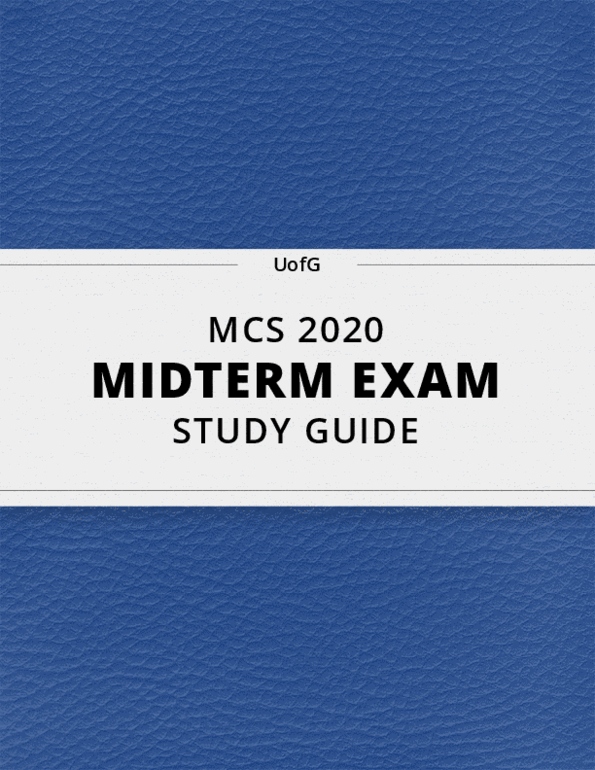 [MCS 2020] - Midterm Exam Guide - Everything you need to know! (51 ...
