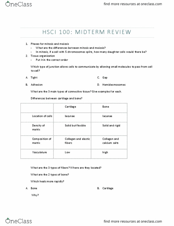 HSCI 100 Midterm: 2: Review and Practice Testing - OneClass HSCI 100 Midterm: 2: Review and Practice Testing - OneClass