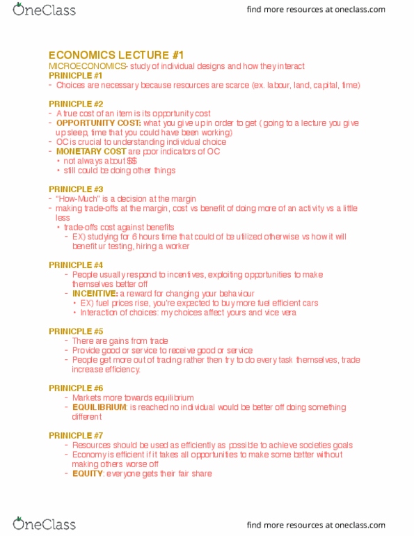 ECN 101 Study Guide - Fall 2017, Midterm - Economic Surplus, Economic ... ECN 101 Study Guide - Fall 2017, Midterm - Economic Surplus, Economic ...