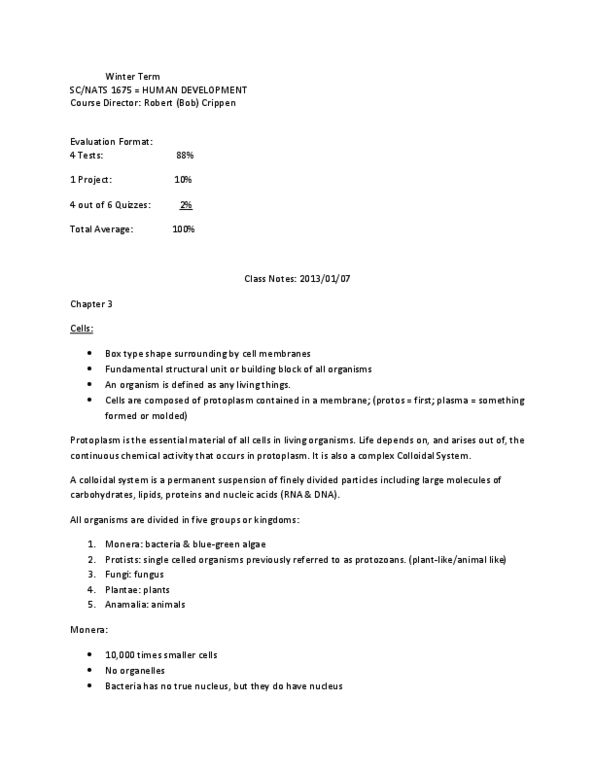 NATS 1675 Midterm: Class Note for Test 1.docx - OneClass