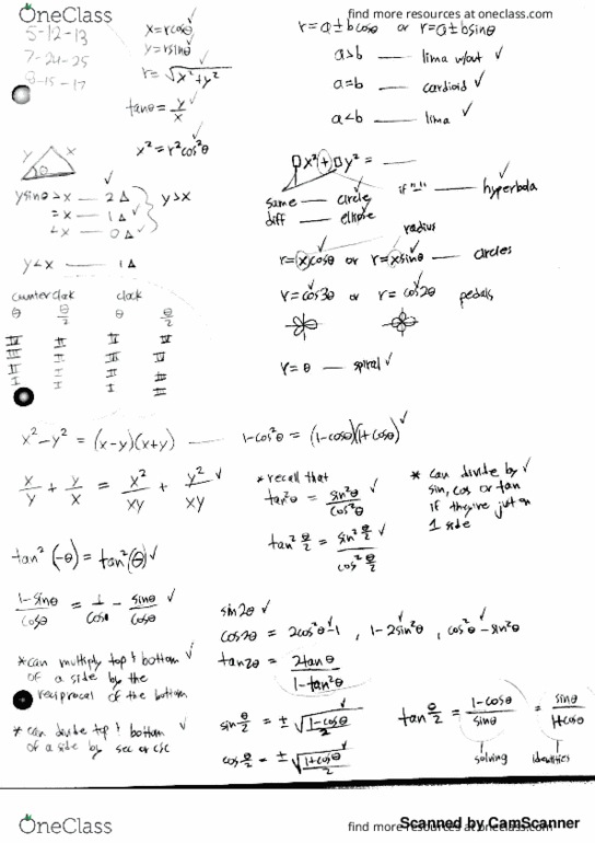 MAC-1114 Final: Final Exam Guide Condensed - OneClass