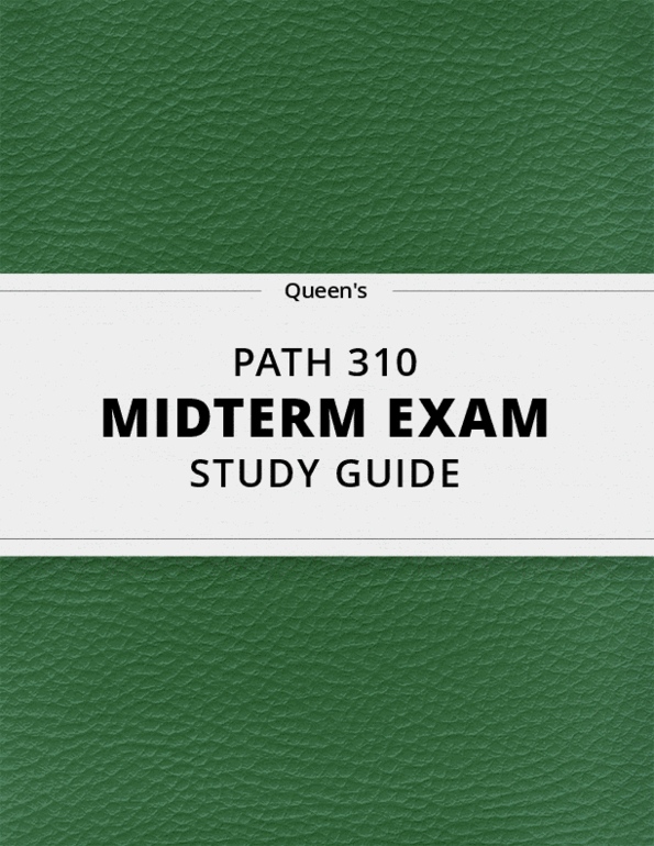 PATH 310- Midterm Exam Guide - Comprehensive Notes for the exam ( 26 ...