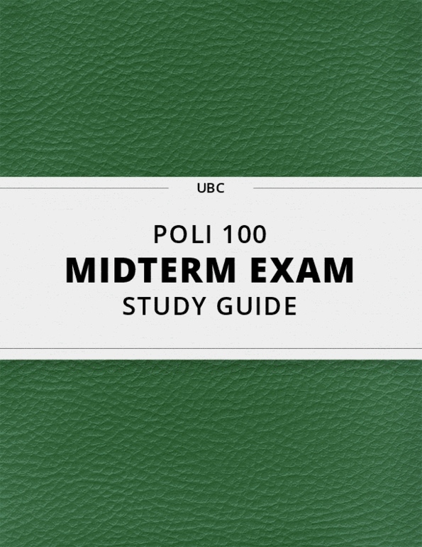 POLI 100- Midterm Exam Guide - Comprehensive Notes for the exam ( 103 ... POLI 100- Midterm Exam Guide - Comprehensive Notes for the exam ( 103 ...