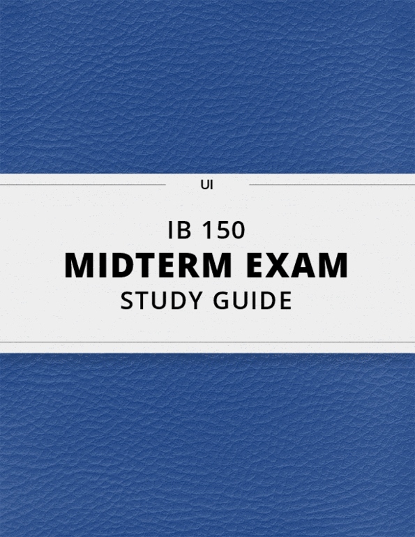 IB 150- Midterm Exam Guide - Comprehensive Notes for the exam ( 26 ...