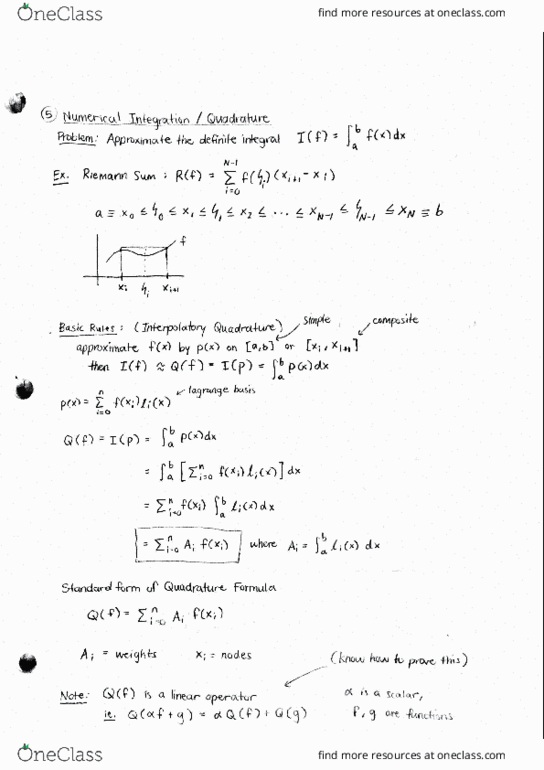 Cscc37h3 Lecture Notes Fall 2017 Lecture 12 Numerical Integration