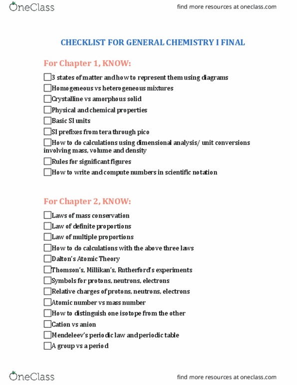 CHEM 1031 Study Guide - Fall 2017, Final - Covalent Bond, Aufbau Principle, Weak Base