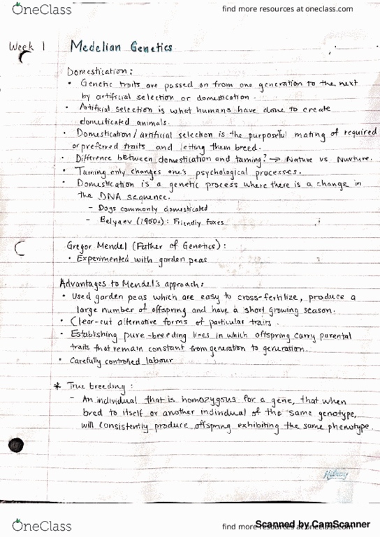 BIOL239 Lecture 1: BIOL 239 lecture 1 - OneClass