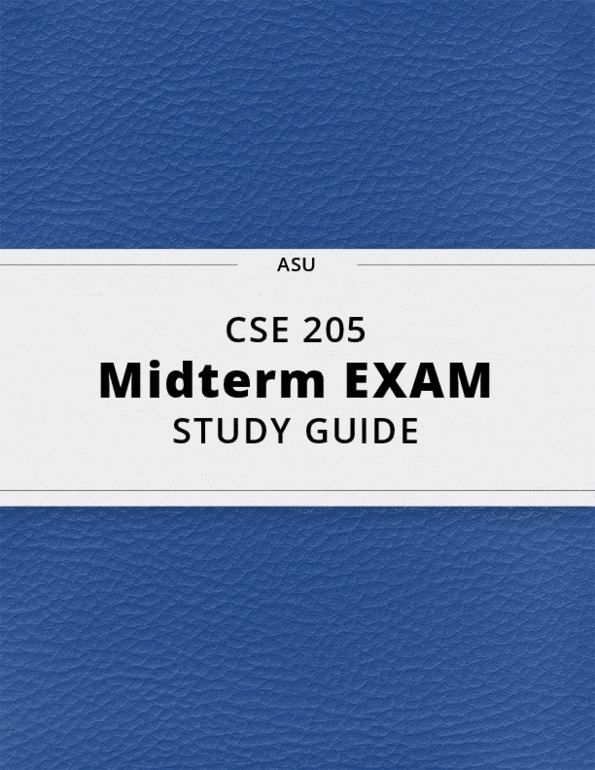 CSE 205- Midterm Exam Guide - Comprehensive Notes for the exam ( 34 ... CSE 205- Midterm Exam Guide - Comprehensive Notes for the exam ( 34 ...