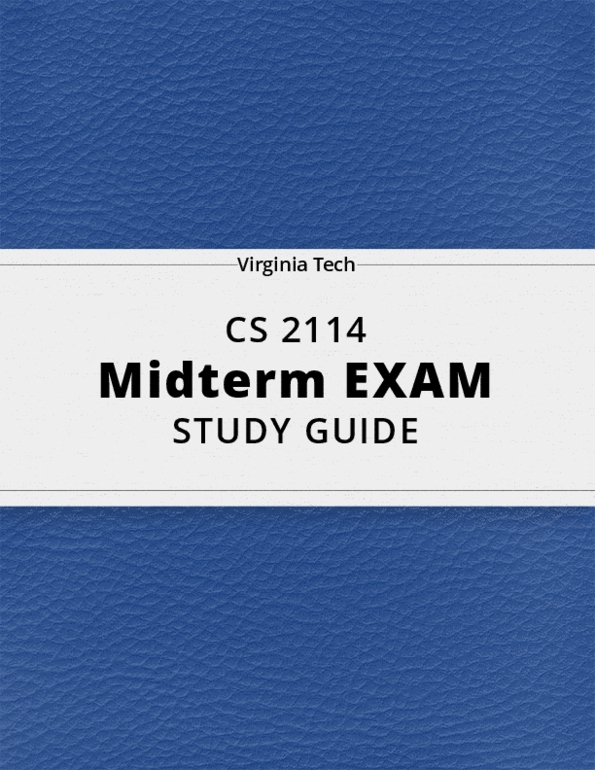 CS 2114- Midterm Exam Guide - Comprehensive Notes for the exam ( 42 ...