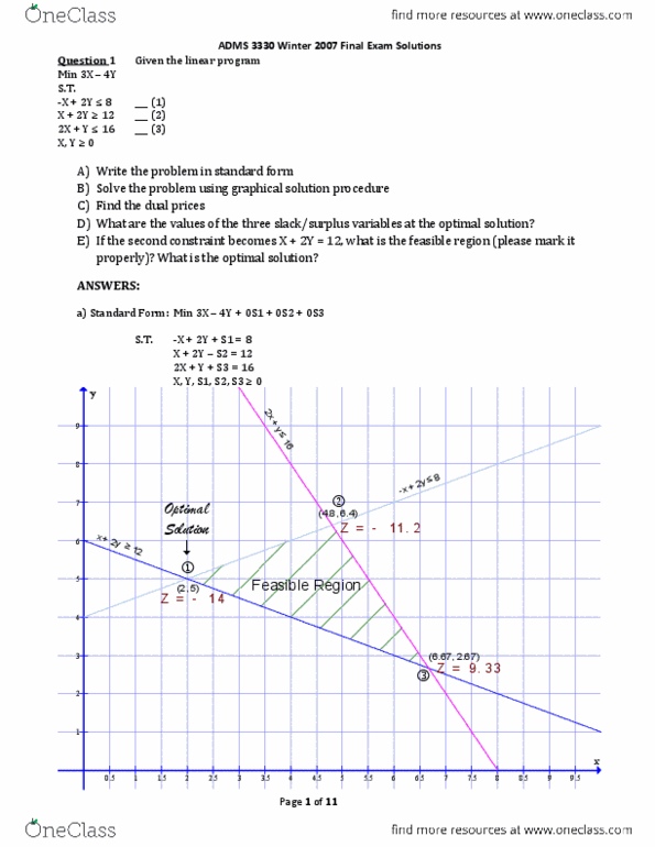 ADMS 3330 Final: ADMS 3330 Winter 2007 Final Exam + Answers.pdf - OneClass ADMS 3330 Final: ADMS 3330 Winter 2007 Final Exam + Answers.pdf - OneClass