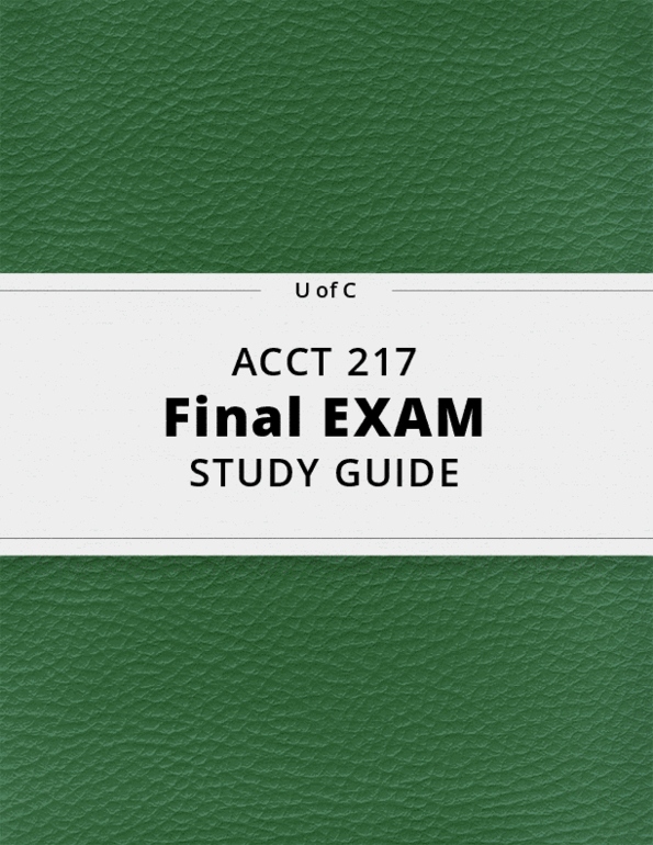 ACCT 217- Final Exam Guide - Comprehensive Notes for the exam ( 23 ... ACCT 217- Final Exam Guide - Comprehensive Notes for the exam ( 23 ...