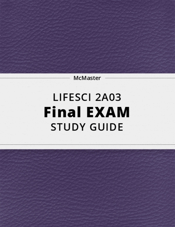 LIFESCI 2A03 Final Exam Guide Comprehensive Notes For The Exam 122 OneClass lifesci-2a03-final-exam-guide-comprehensive-notes-for-the-exam-122-oneclass