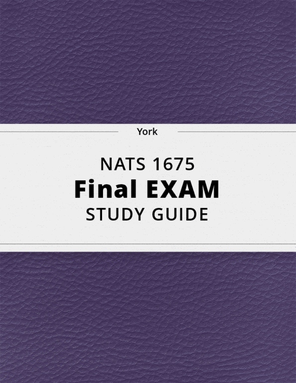 NATS 1675- Final Exam Guide - Comprehensive Notes for the exam ( 62 ...