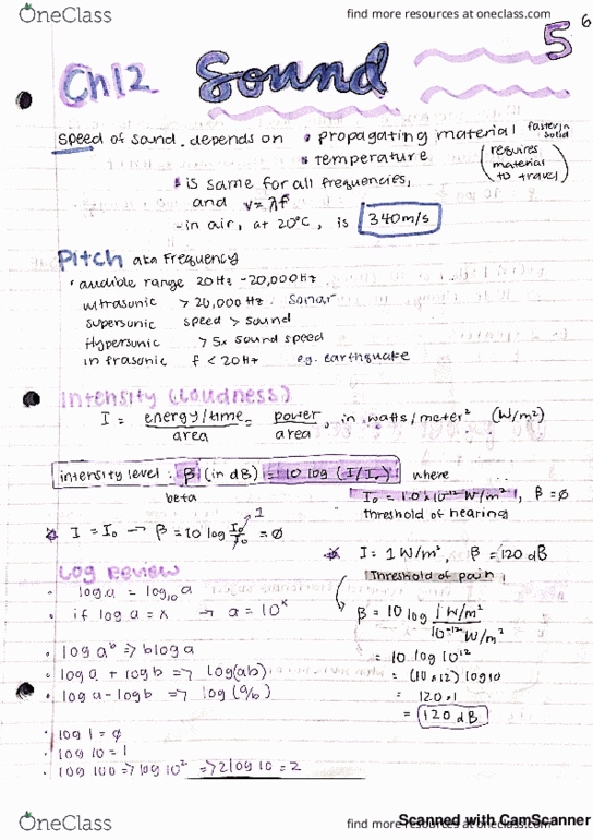 Phy 1b Lecture 5 Sound Intensity Doppler Effect Oneclass