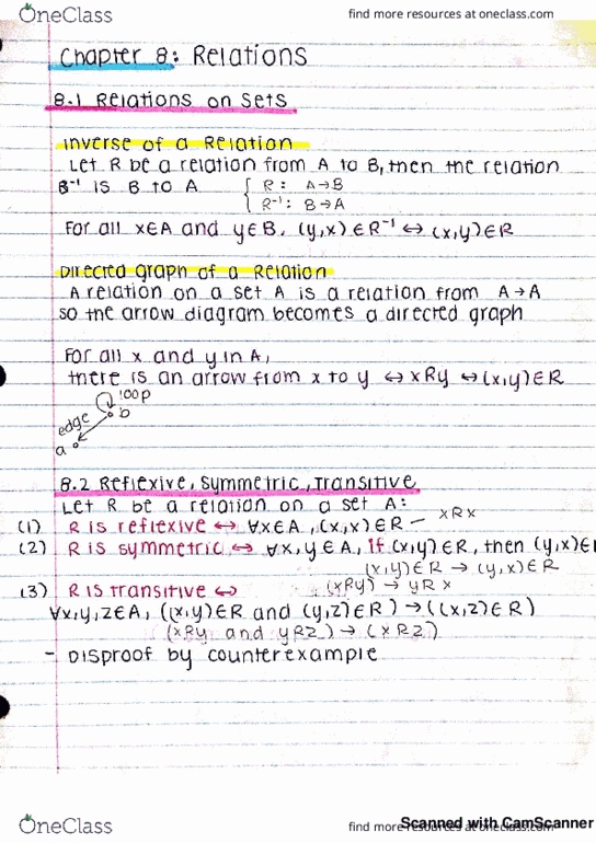 COEN 231 Final: Course Material Definition and Theorems - OneClass