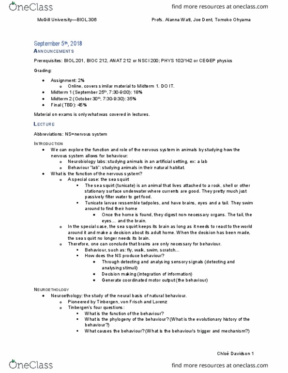BIOL 306 Lecture Notes - Fall 2018, Lecture 1 - Nematode, Parasitoid ... BIOL 306 Lecture Notes - Fall 2018, Lecture 1 - Nematode, Parasitoid ...