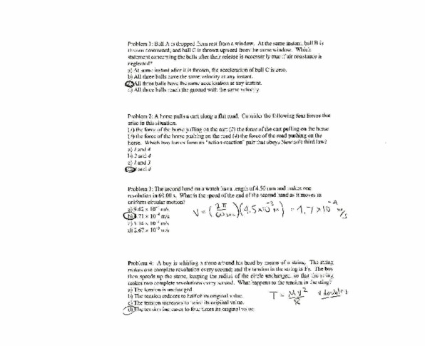 PHYSICS 1250 Midterm: PHYSICS1250 Midterm 1 2013 - OneClass PHYSICS 1250 Midterm: PHYSICS1250 Midterm 1 2013 - OneClass