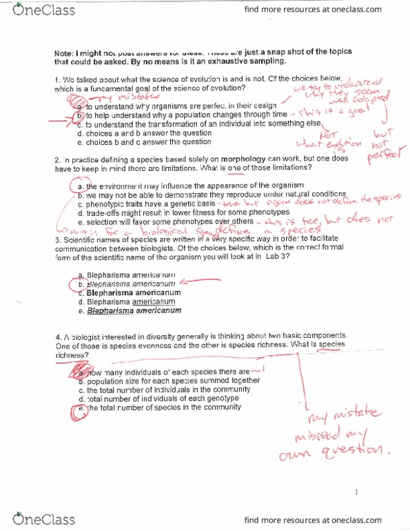 BIS 2B Midterm: BIS 2B Midterm 1 - OneClass