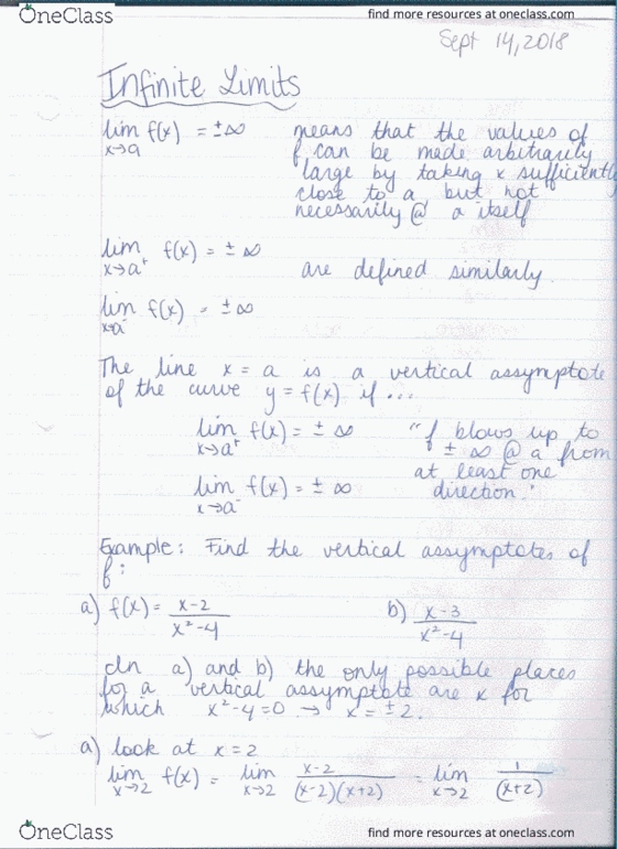 MATH 1000 Lecture 5 Math 1000 Notes September 14 Section 2 6 OneClass