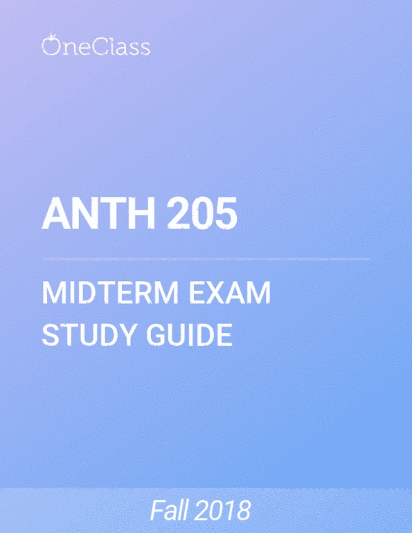 ANTH 205 Study Guide - Winter 2018, Comprehensive Midterm Notes - Xml ... ANTH 205 Study Guide - Winter 2018, Comprehensive Midterm Notes - Xml ...