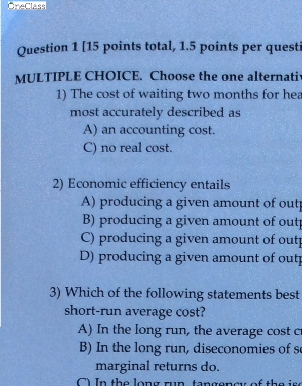 ECON201 Quiz: ECON 201 Midterm 2 2018 Q1 and Q21 - OneClass ECON201 Quiz: ECON 201 Midterm 2 2018 Q1 and Q21 - OneClass