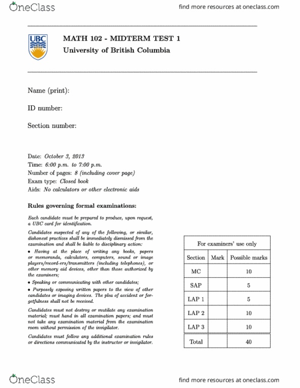 MATH 102 Study Guide - Fall 2018, Midterm - Power Rule, Inflection ... MATH 102 Study Guide - Fall 2018, Midterm - Power Rule, Inflection ...