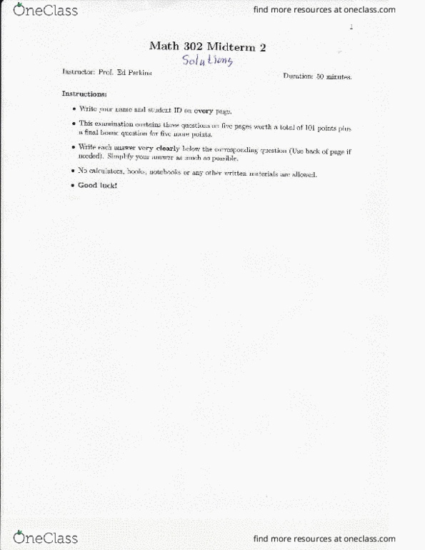 MATH 302 Study Guide - Fall 2018, Midterm - Exponential Distribution ... MATH 302 Study Guide - Fall 2018, Midterm - Exponential Distribution ...