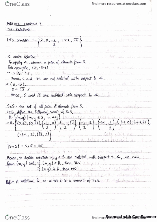 MAT102H5 Lecture 39: MAT102H5 : mat102 - section 7.1 - OneClass