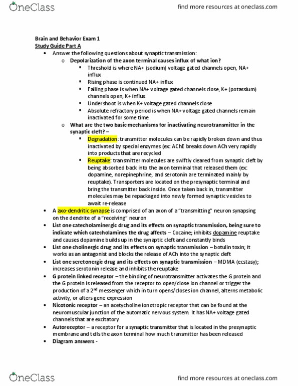 PSB-2000 Study Guide - Spring 2017, Quiz - Voltage-Gated Ion Channel ...