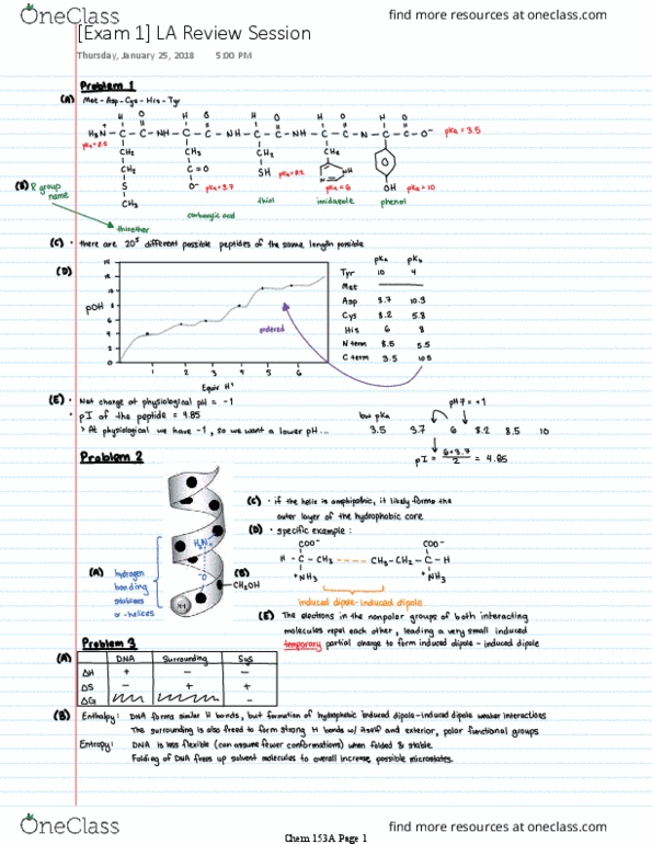 CHEM 153A Midterm: Exam 1 Study Guide - OneClass CHEM 153A Midterm: Exam 1 Study Guide - OneClass