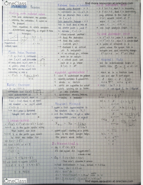 MATH 109 Study Guide - Fall 2018, Midterm - Preface