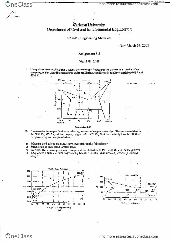 CIVE 2700 Midterm: Exam-CIVE2700-2001March - OneClass