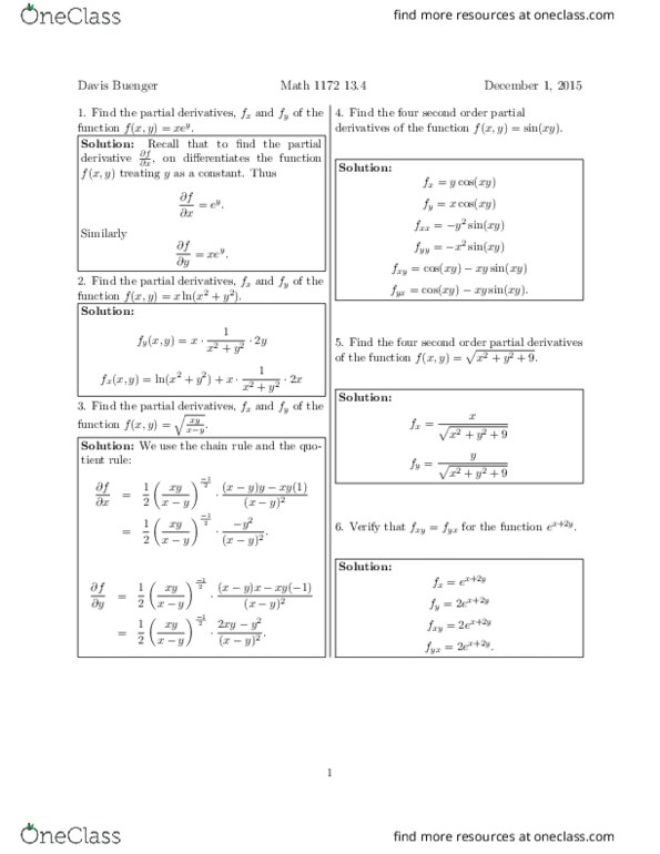All Educational Materials for MATH 1172 at Ohio State University (OSU ...