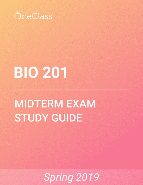 BIO 201 Study Guide - Winter 2019, Comprehensive Final Exam Notes - Sug ... BIO 201 Study Guide - Winter 2019, Comprehensive Final Exam Notes - Sug ...