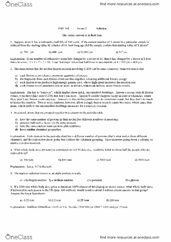 PHY 102 Midterm: Exam 2 - OneClass PHY 102 Midterm: Exam 2 - OneClass