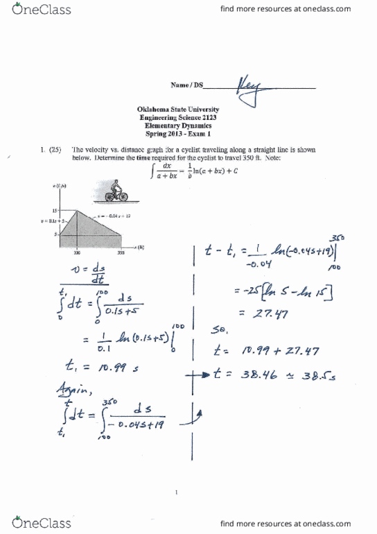 ENSC 2123 Midterm: Exam 1 - OneClass