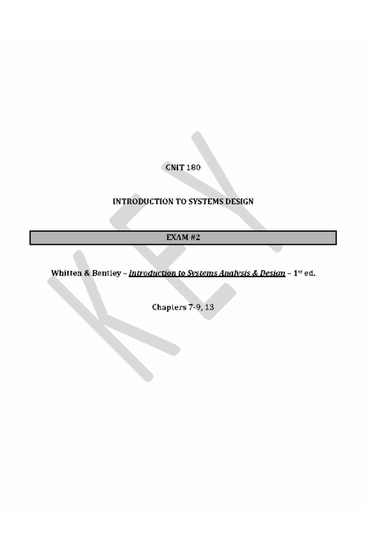 CNIT 18000 Midterm: Exam 2 - OneClass