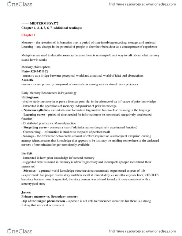 Psy372h5 Midterm Midterm 1 Psy372 Docx Oneclass