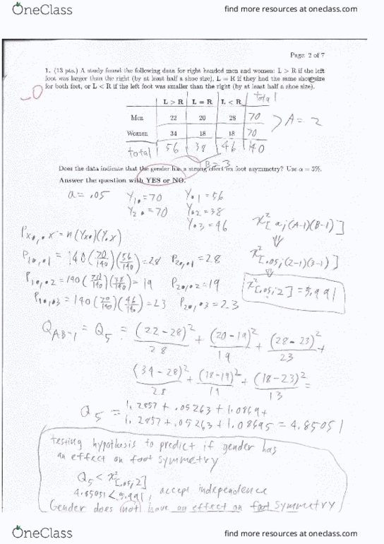 MATH 3339 Midterm: Exam 2 - OneClass