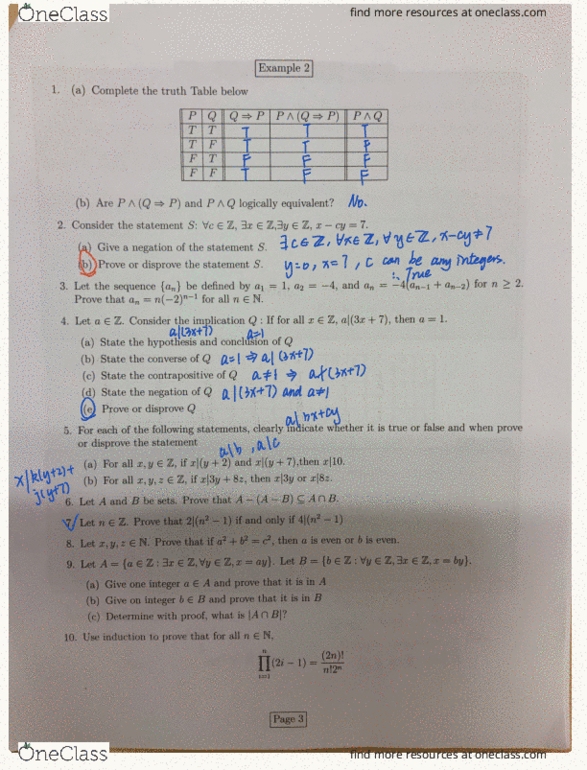 MATH135 Study Guide - Spring 2019, Midterm - Order Of Merit