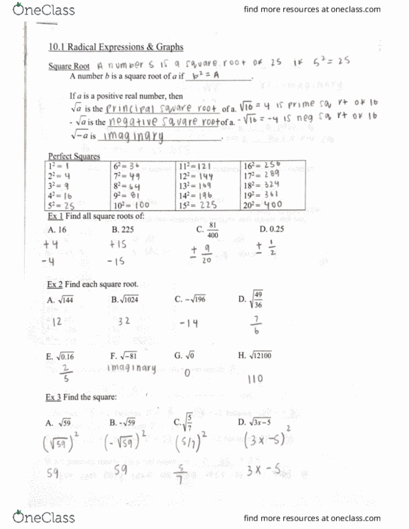 MATH 096 Study Guide - Winter 2019, Final - Cube Root, Nth Root