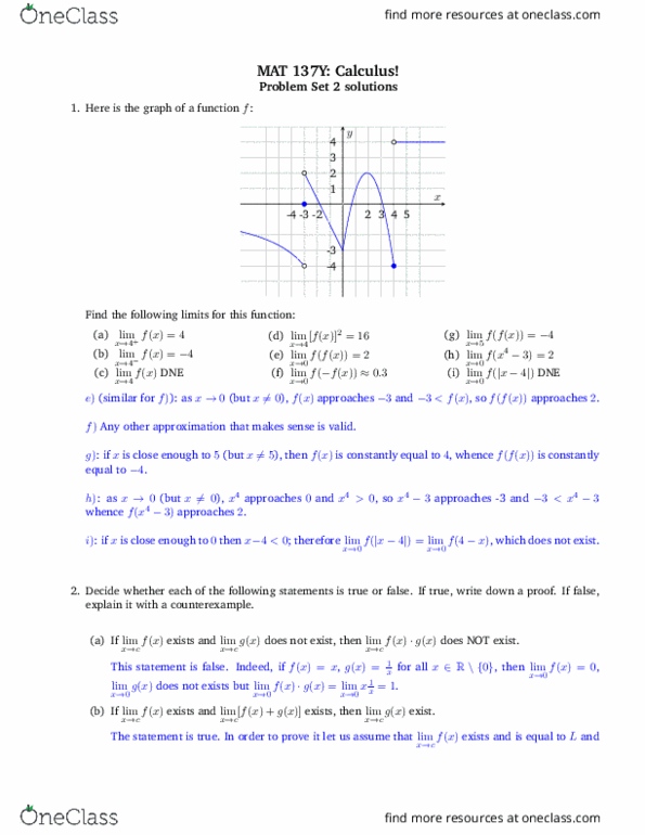MAT137Y1 Study Guide - Summer 2019, Final - Triangle Inequality