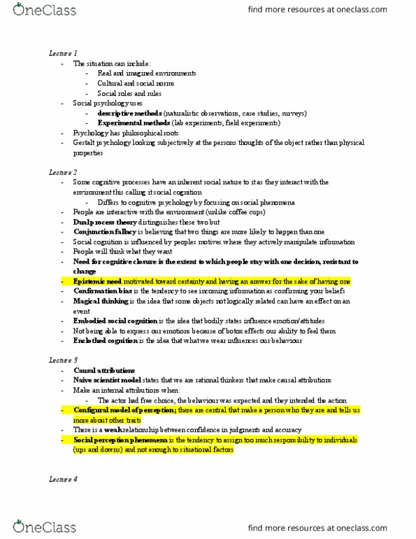 Psychology 2070ab Lecture Notes Fall 2021 Lecture 1 Dual Process Theory Conjunction