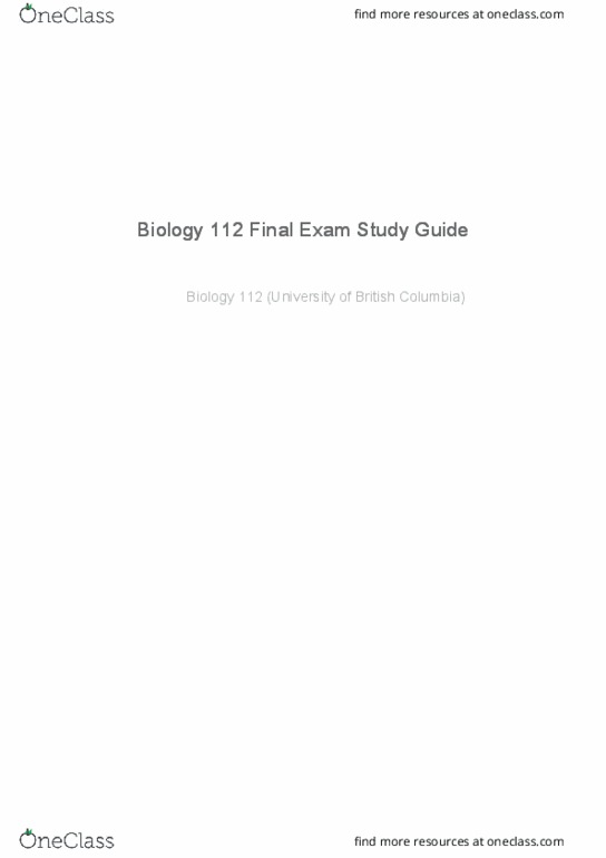 BIOL 112 Study Guide - Summer 2022, midterm - Pantothenic Acid, Pyruvic ...